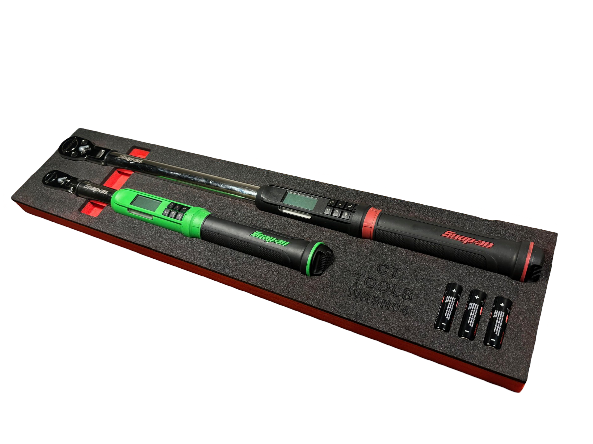 2pc Snap On Style TechAngle 1/2in (250ftlb) & 3/8in Torque Wrench Foam ...